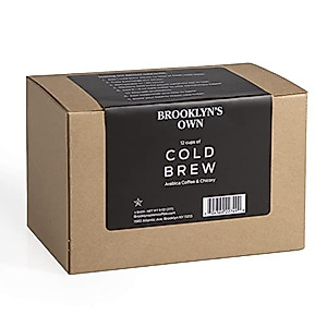 Brooklyn's Own Cold Brew Arabica Coffee and Chicory - Low Acidity, High Caffeine, Balanced Flavor, With No Bitter Aftertaste - 4 Bags Makes 12 Cups