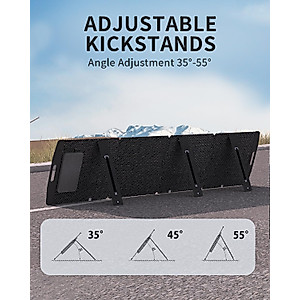 Solar Panel, Foldable Portable Solar Panel Battery Charger Kit with Adjustable Kickstand, Wire Storage Bag, MC4 Cable, IP67 Waterproof for Portable Power Station Camping Tent Home Off-Grid RV (200W)