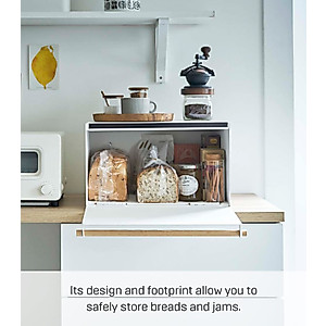 Yamazaki Home Tower bread boxes, One Size, White