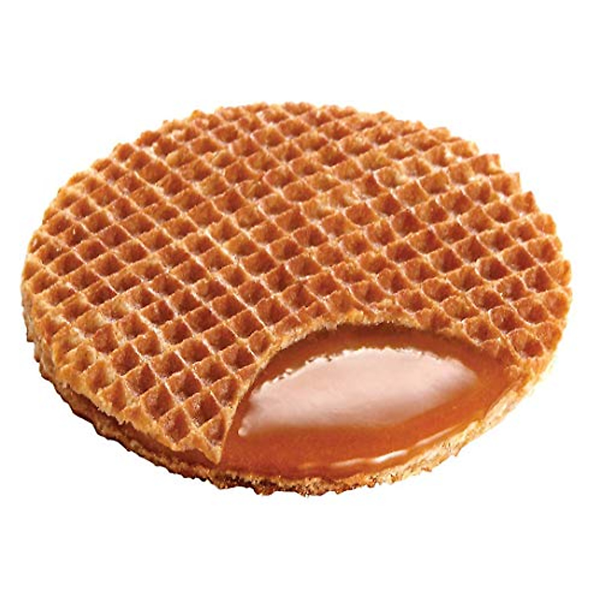 Daelmans Stroopwafel Caramel - The Original Stroopwafels, Toasted Dutch Waffle Cookies w/a Creamy & Buttery Filling, Made In Holland, Individually Wrapped - Caramel Cookie Waffles, 24 Count