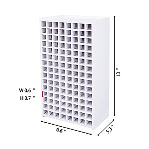 SANFURNEY Art Marker Storage Rack for 120 Markers, Watercolour Brushes Pens Color Pencils Organizer Holder for Desk