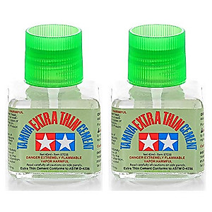 Tamiya 87038 Extra Thin Cement Glue Fine Tip 40ml 2 Pack
