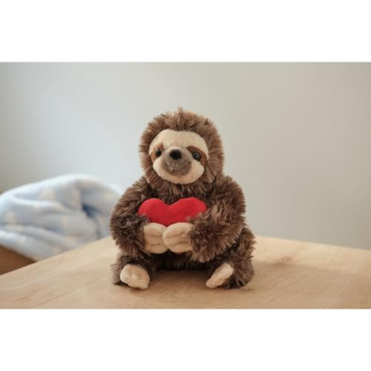 Bearington Sloth Plush Valentine's Day Stuffed Animals 6 in Ideal for Valentine's Gift for Kids