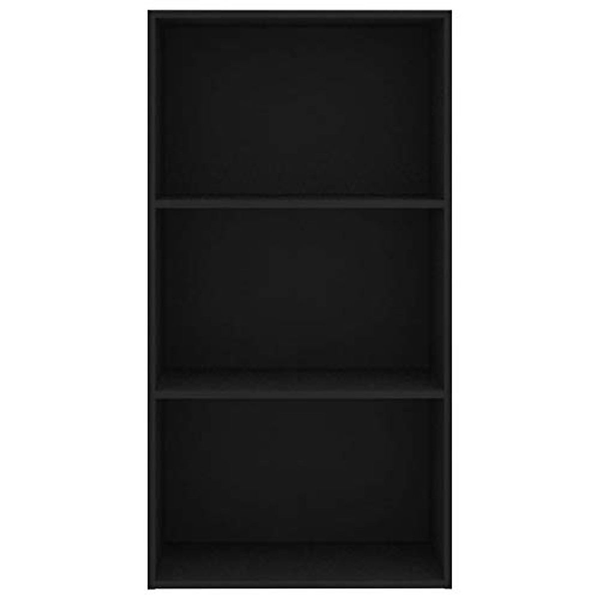 GOLINPEILO 3-Tier Book Cabinet, Storage Organizer, Open Shelf Bookcase Bookshelf, Home Office Furniture Bookcase, Side Cabinet, Black 23.6"x11.8"x44.9" -AA