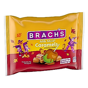 Brach’s Milk Maid Caramels, Individually Wrapped Candy, 10oz Bag