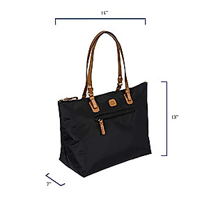 Bric's Sportina X-Bag - Large Tote Bag - 3-Way Shopper Shoulder Bag - Designer Handbag for Travel and Work, Black