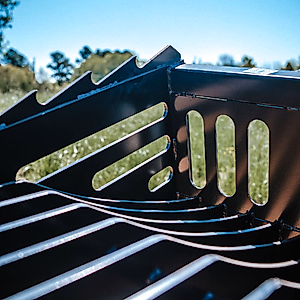 Titan Attachments 60in Fine-Grade Skeleton Rock Bucket with Bolt-On Teeth, Skid Steer Quick Tach, Reinforced Side Cutters