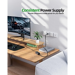 UL Listed 19V AC Charger Fit for LG 34 inches LED LCD Monitor 34UM58-P 34UM61-P 34UM57-P 34WK650-W 34WL500-B 34WK500-P 34UM60-P 34UM59-P 34UM56 34UM59B 34UM59R Power Supply Adapter Cord