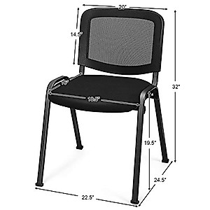 Giantex Set of 5 Conference Chair Elegant Design Stackable Office Waiting Room Guest Reception (32 H)
