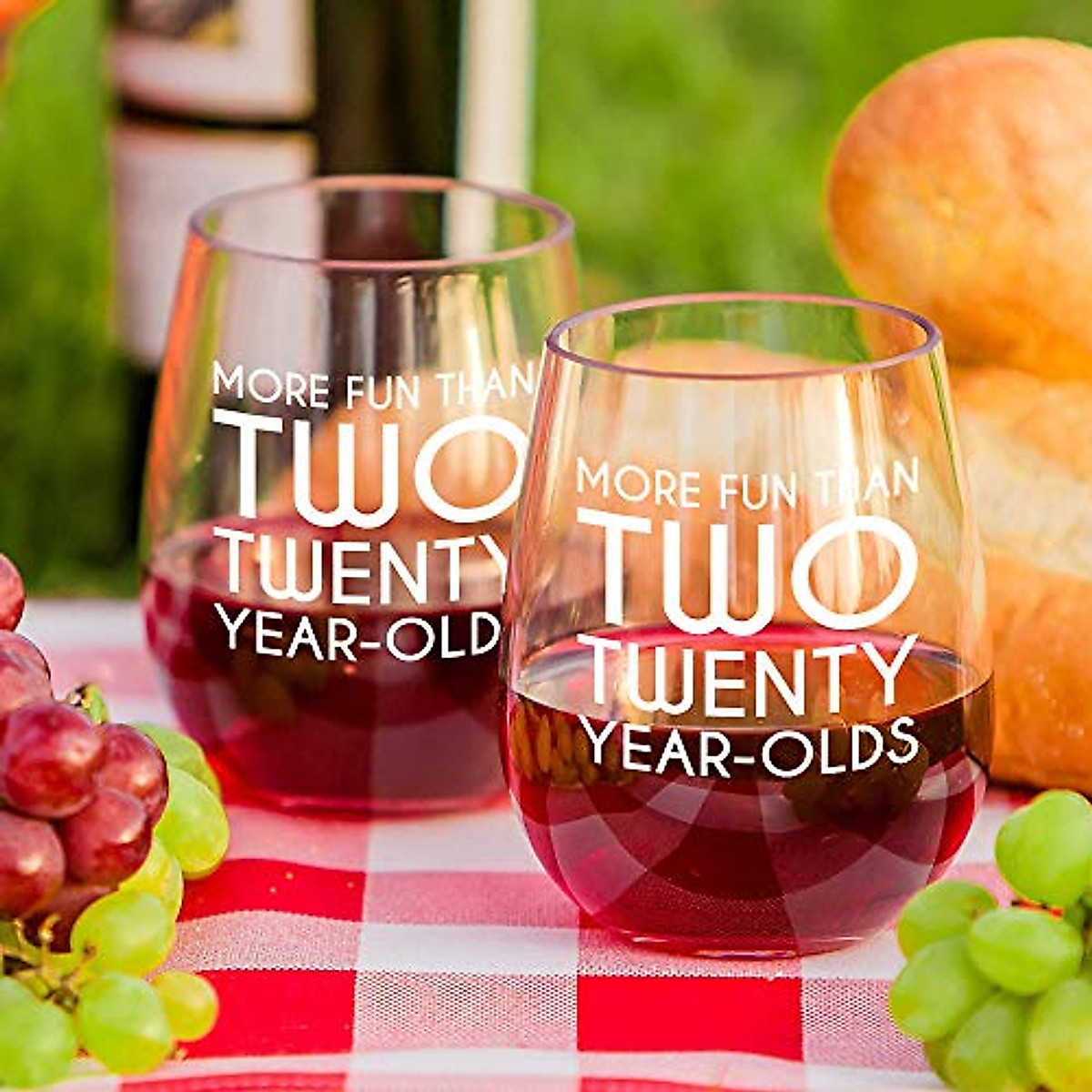 YouNique Designs 40th Birthday Wine Glass, 15 Ounces, 40th Birthday Gifts for Women, 40 Year Old Gifts for Women