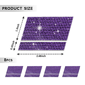 8Pcs Bling Wheel Rim Decals,Rhinestone Reflective Stickers Car Decorations,Self-Adhesive Universal Tire Rim Stickers for 16-21 Inch Wheels Tire Rim(Purple)