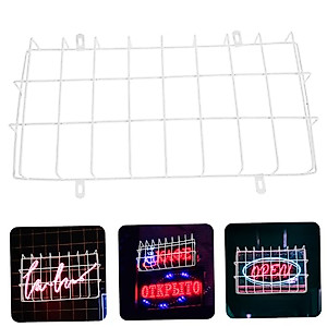 Outanaya Emergency Light Metal Cover Wrought Iron White Exit Conditioner Guard for Emergency Light