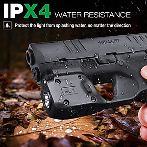 WARRIORLAND Hellcat Mini Gun Light Tailored Made for Springfield Armory Hellcat Pistol, 150 Lumens Hellcat Handgun Light, LED Tactical Flashlight Hellcat SL-1