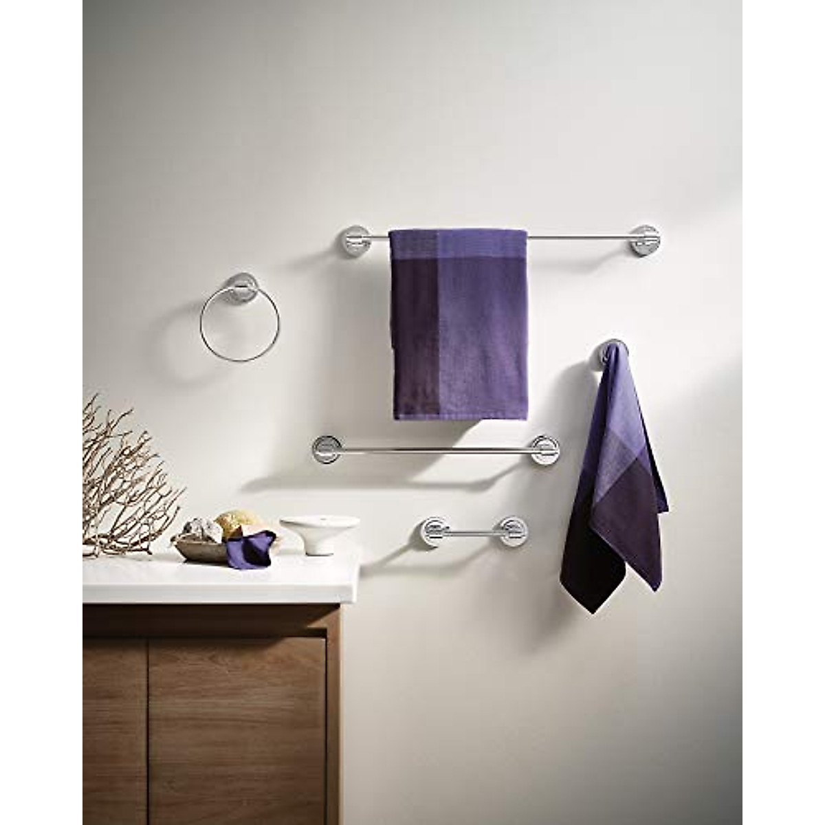 Moen DN0724CH Iso 24-Inch Single -Towel Bar, Chrome