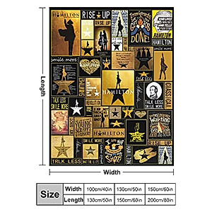 Musicals Blanket Ultra Soft Flannel Throw Blanket Warm Lightweight Blankets for Bedding Sofa Travel for Adults Kids All Season 50"X40"