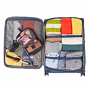 Travelpro Tourlite Softside 29" Expandable Luggage with 4 Spinner Wheels, Lightweight Suitcase, Checked Large, Blue
