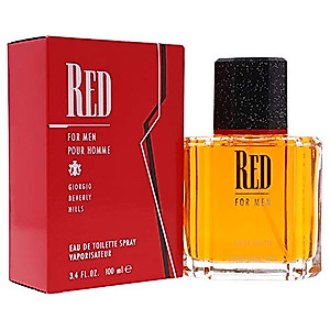 Red By GIORGIO BEVERLY HILLS FOR MEN 3.4 oz Eau De Toilette Spray