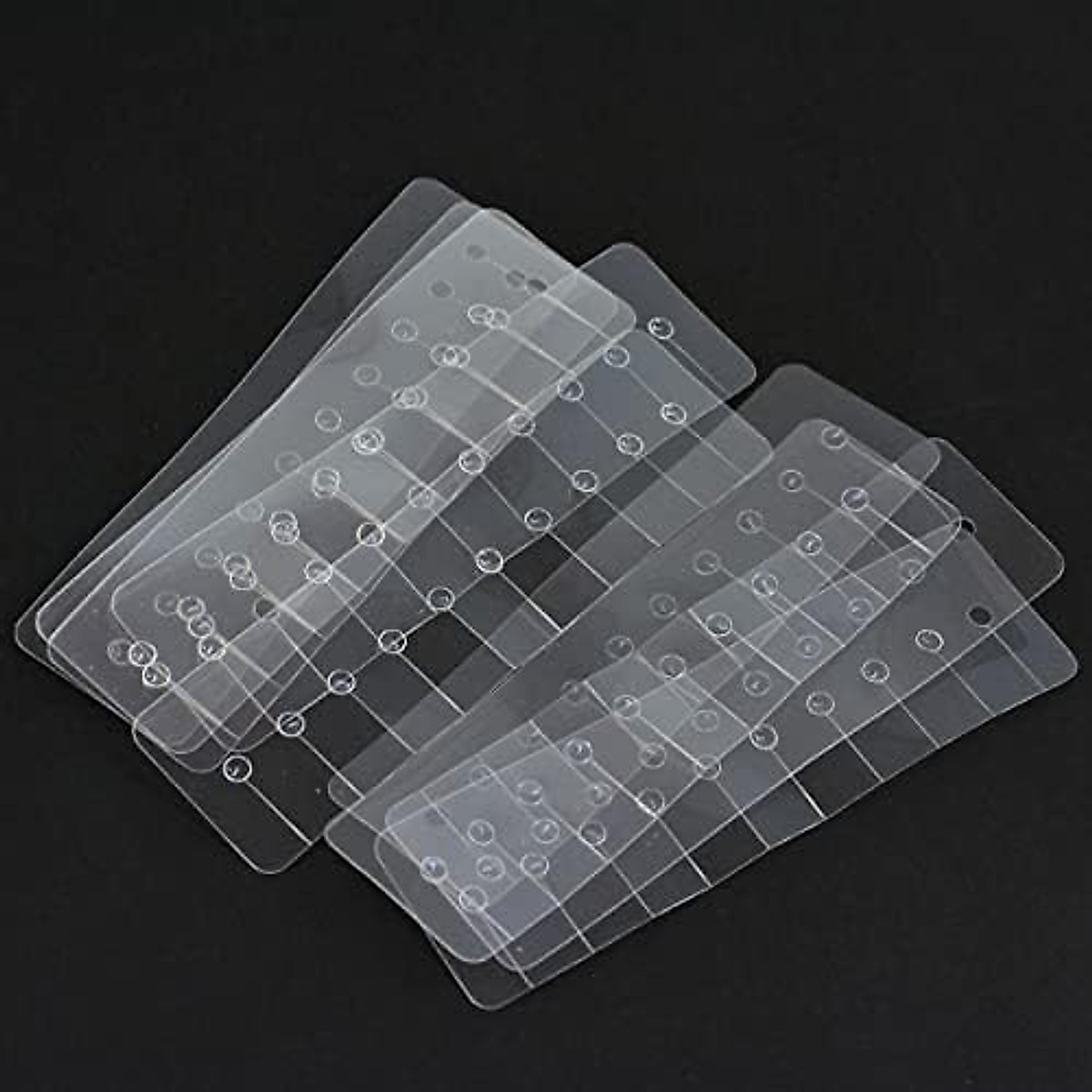 Heat Shield Guards for Hair Extension Multi Hole Shield Spacers Fusion Glue Protector Templates with Hook Pulling Needle for Hair Extensions (10 Pieces)