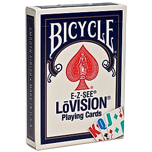 Bicycle Lo- Vision Playing Cards Blue Deck