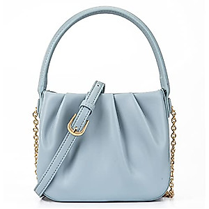 Milan Chiva Crossbody Bags for Women Cute Cloud Pouch Designer Ruched Clutch Purse Top Handle Shoulder Handbag MC-1006JN