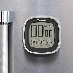 Escali Touch Screen LCD Display Digital Timer, Easy to Read and Touch Sensitive Controls Battery Saving, Black