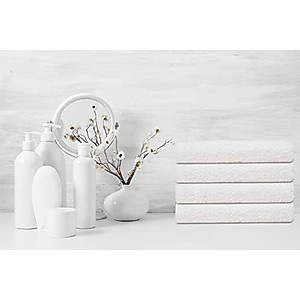 Marlin Linens Cotton Salon Towels 15x25, Soft & Super Absorbent White Terry Towels 24 Pack, Beauty Salon, Hair, Spa, Face, Gym Towel, Hand Towel Non-Bleach Lightweight Bulk Towel