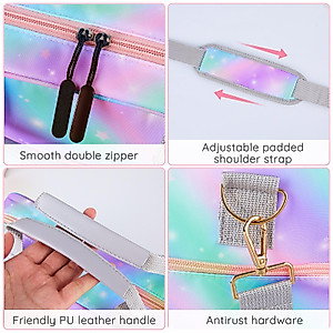 Zipper Binder with Shoulder Strap, 2 Inch 3 Ring Organizer for Middle School, Case it Multiple Pockets, Handle Included, 500 Sheet Capacity