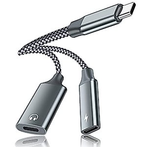 USB C to Lightning Audio Adapter, USB Type C Male to Lightning Female Headphones Converter & PD 60W Charging Dongle Compatible with iPad Pro 2021/2022, iPad Air 2020/2022, MacBook, Galaxy S23/S22/S21