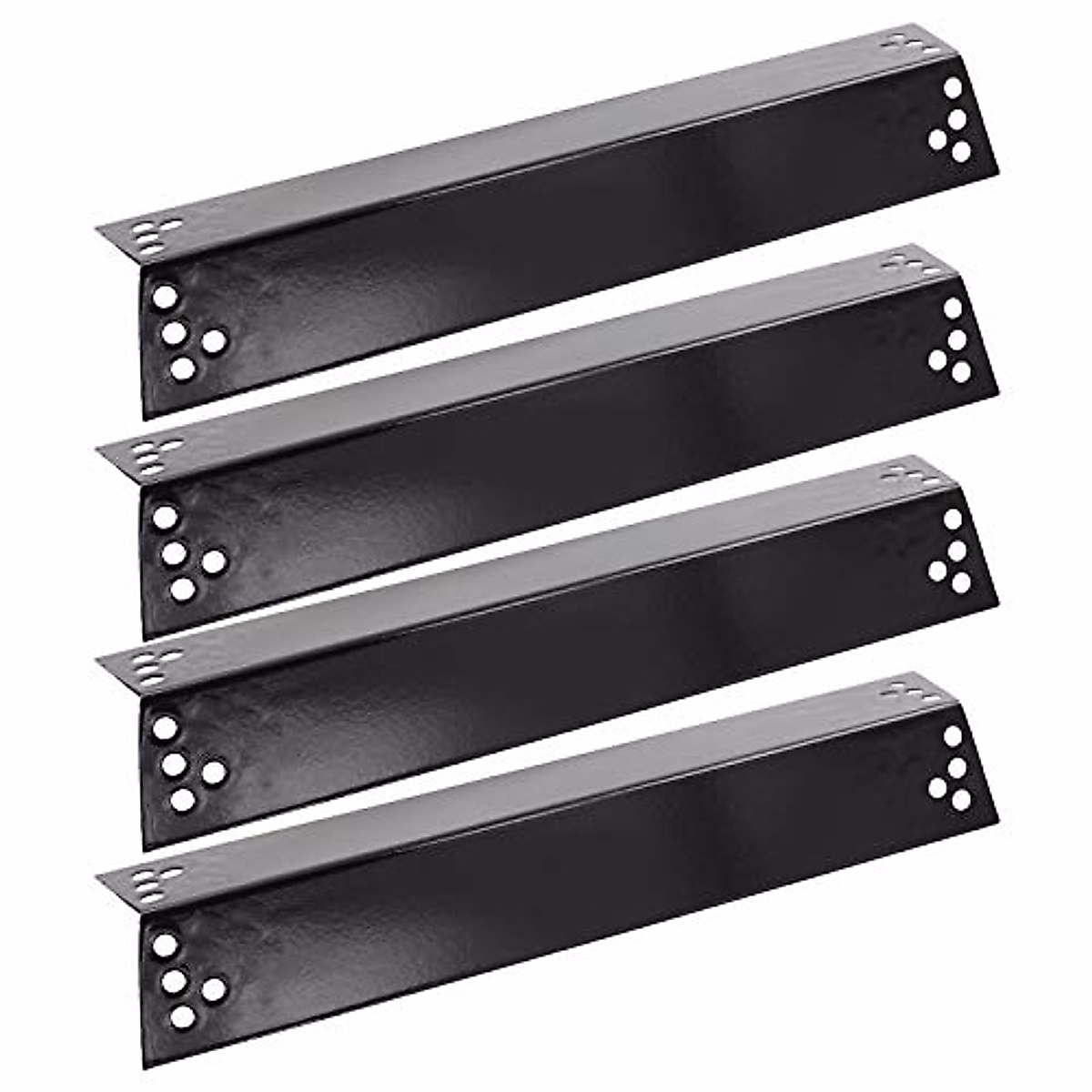 Hongso 15 Inches Porcelain Steel Grill Heat Plates for Charbroil 463411911, 463411512, Kenmore Sears, K-Mart, Nexgrill, Tera Gear Model Grills, 4-Pack PPZ681