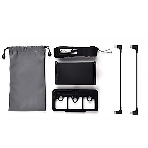 Tomat Mini 3 Pro Tabet Mount Holder,4.6-8 Inch Smartphone Holder Mobile Phone Stand with 11.8inch OTG/USB C Cable for DJI Mini 3 Pro/Mini 2/Mavic 3/Air 2S Controller Platinum Accessories