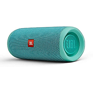 JBL Flip 5 Waterproof Portable Wireless Bluetooth Speaker Bundle with Hardshell Protective Carrying Case (Teal)