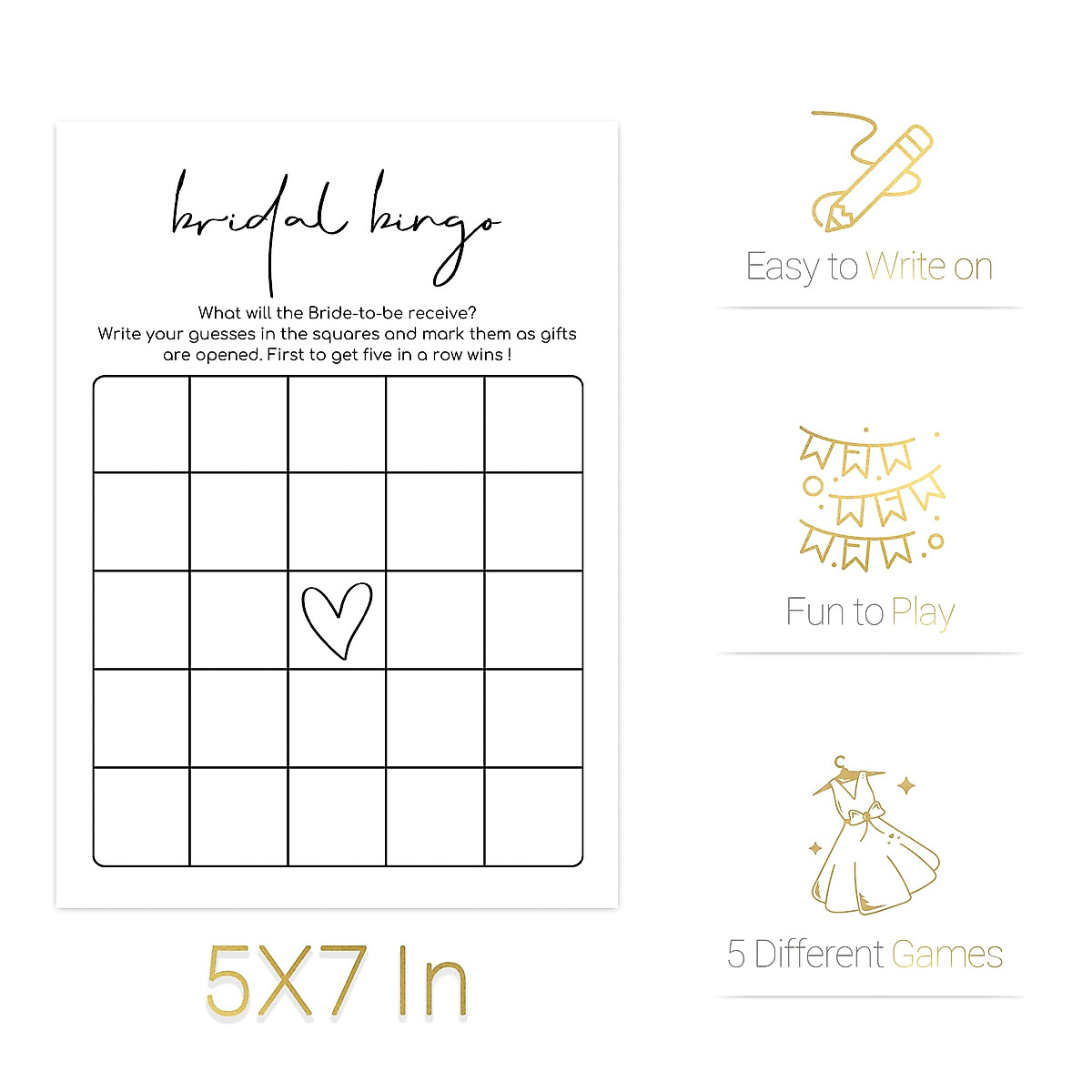 Vusnud Bridal Shower Games, for Wedding Bachelorette Party Games Supplies