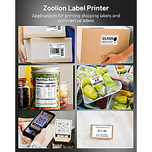 Bluetooth Shipping Label Printer for Small Business & Home Use, Thermal Printer Supports 4x6 Inch Thermal Labels, Compatible with Phones & Laptops. Label Printer for USPS Esty eBay Shopify UPS Amazon