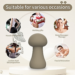 MaeDouy Mushroom Shaped Shoulder & Neck Electric Massager - Waterproof Personal Handheld Cordless Portable Travel Back Massager, Suitable for Full Body to Relieve Muscle Pain and Fatigue.(Light Green)