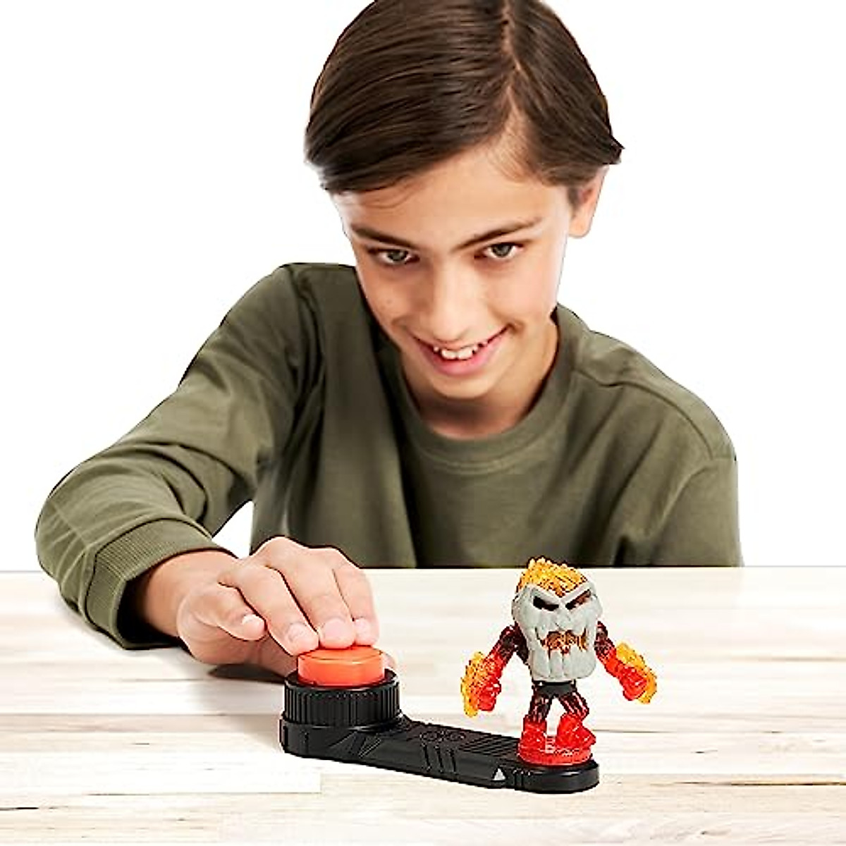 Akedo Legends of Powerstorm | Battle Giant Volcrag | Mini Battling Action Figure with Double Strike Armor | Ready, Fight, Split Strike.