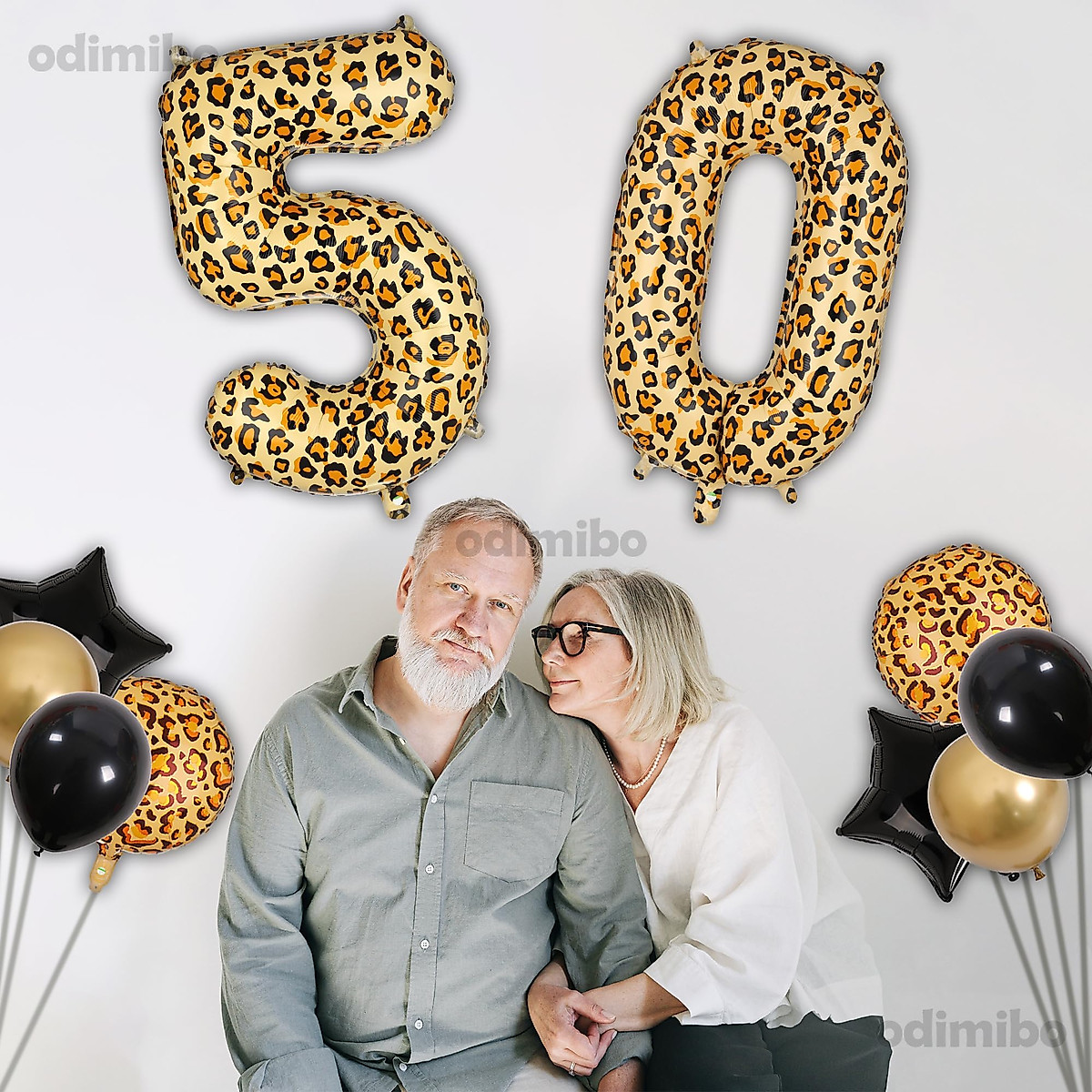 Leopard Print Number 50 Balloons Kit Birthday Party Decorations Cheetah Theme Large Foil Mylar Helium 50th Balloon Big Birthday Party Supplies