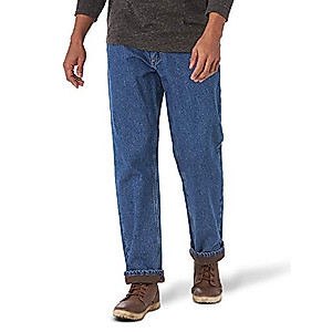 Wrangler Authentics Men's Fleece Lined Five Pocket Jean, Stonewash, 36W X 32L