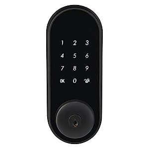 Amazon Basics Grade 2 Contemporary Electronic Touchscreen Deadbolt Door Lock - Matte Black