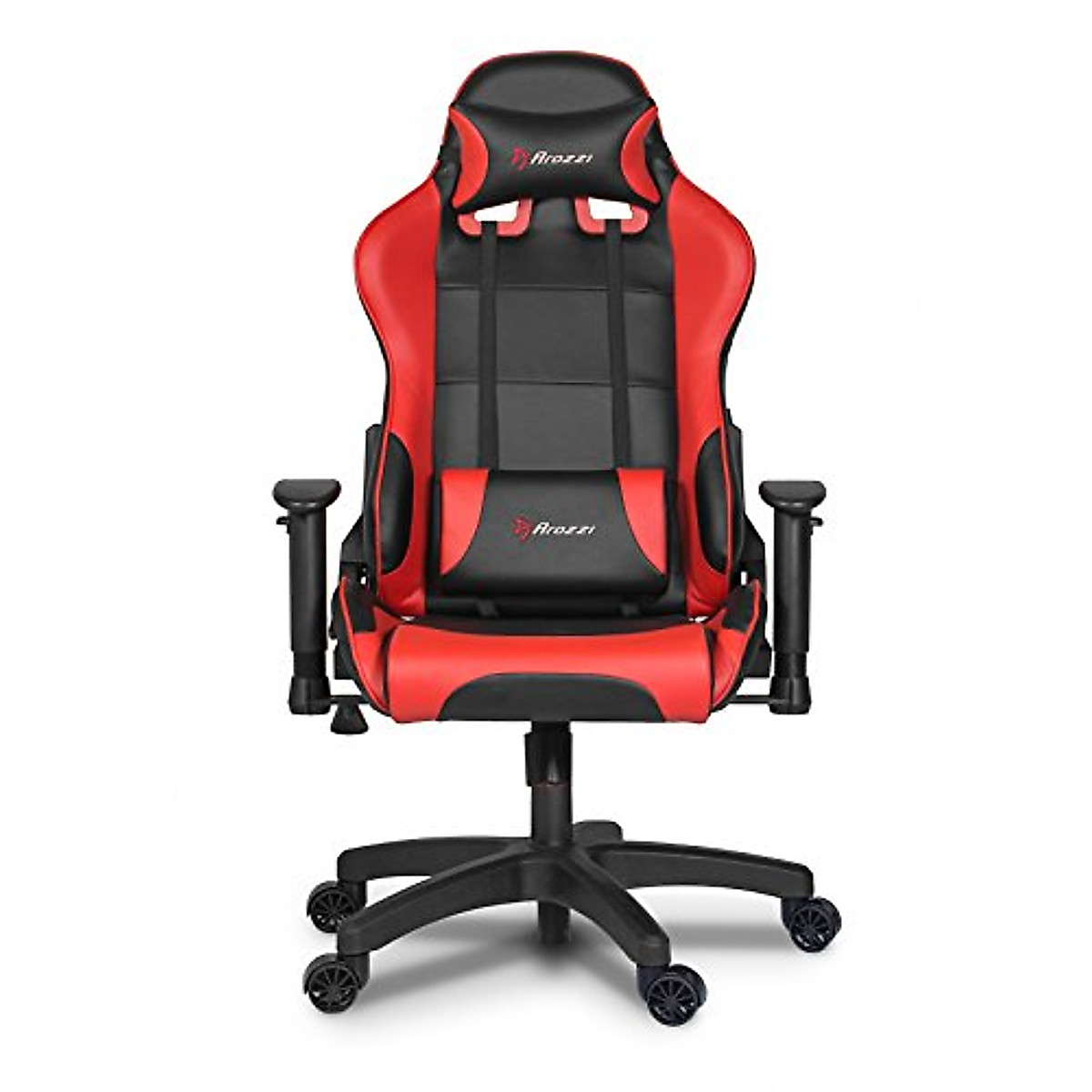 Arozzi - Verona Junior Ergonomic Computer Gaming/Office Chair with High Backrest, Recliner, Swivel, Tilt, Rocker, Adjustable Height and Adjustable Lumbar and Neck Support - Red