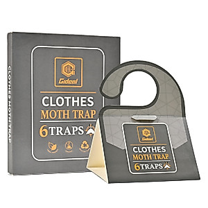 GIDEAL Moth Traps, Pantry Moth Trap for House, Moth Balls for Clothes, House, Carpet, Cupboard 6 Pack (Clothes Moth Trap)