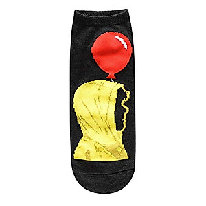 Hyp IT Movie Pennywise You'll Float Too Stephen King Juniors/Womens 5 Pack Ankle Socks