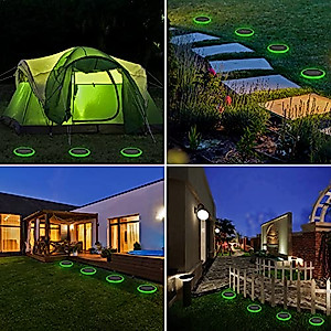 ARMXY Solar Ground Lights, Soil Moisture Monitoring Solar Garden Lights, Waterproof Solar Disk Lights for Pathway, Yard, Landscape, Walkway, Lawn, Driveway Decor, 6 Pack