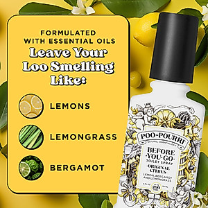 Poo-Pourri Before-You- go Toilet Spray, 4 Fl Oz (Pack of 1), Original Citrus