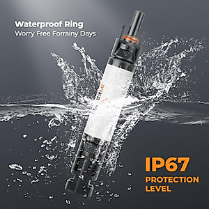 PJERJZN Solar Panel Fuse Solar Fuse 15Amp 1000V Holder Fuse Inline IP67 Solar Panel Fuse with Male and Female Connector PV Fuse for Solar System PV Solar Panels Solar Surge Protection Device 2 Pcs