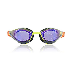 Speedo Unisex-Adult Swim Goggles Mirrored Fastskin Pure Focus, Salso/Atomic Lime/Violet Gold