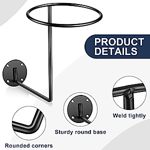 Potchen 6 Pack Helmet Holder Stand Display Rack Metal Helmet Hanger Wall Mount Decor Wall Mounted Hook Motorcycle Accessories for Jacket Coat Hat, Ball Back for Basketball Football Volleyball