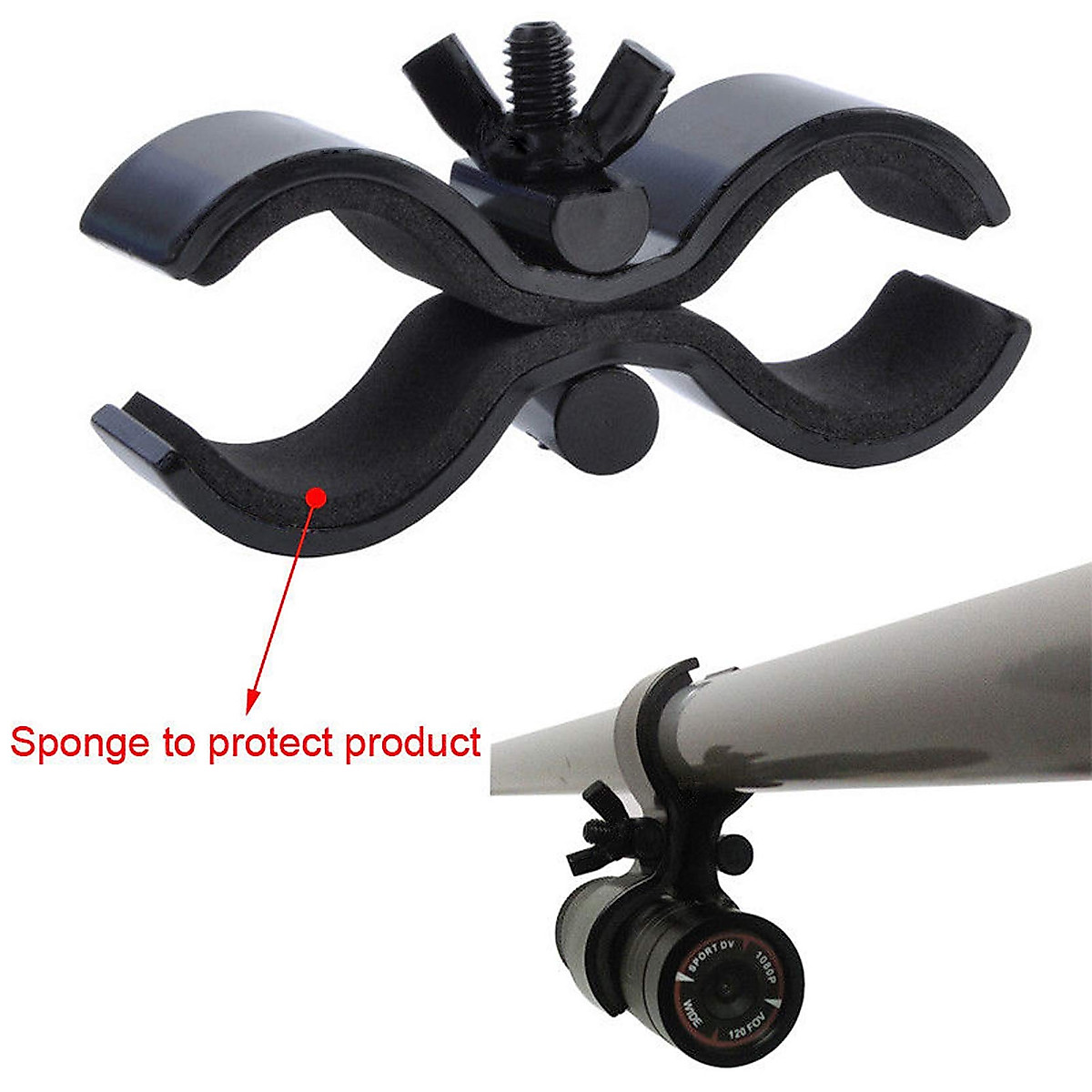 ABLEBRO Gun Scopes Airsoft Rifles Mount Helmet Camera Durable Quick Release Flashlight Mount for Long Gun Rifle High Profile Holder Torch Barrel Clamp Flexible fit for 12-40 mm Tube Scope Riser Mount