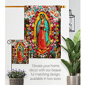 Ornament Collection Our Lady of Guadalupe Garden Flag Religious Faith Hope Grace Peace Dove Christian Religion Easter House Decoration Banner Small Yard Gift Double-Sided, Made in USA