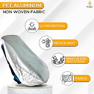 EcoNour Baby Car Seat Sun Shade Cover | Infant Car Seats Heat Protector Keeps Your Toddler Baby Seat at a Cool Temperature | Reflective Baby Seat Covers for Car Seats | Baby Travel Accessories