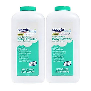 Pure Cornstarch Baby Powder Aloe and Vitamin E (22 oz - 2 Pack)